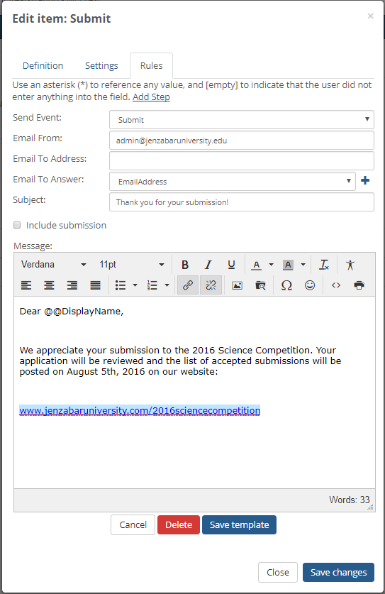 Working with Email Templates