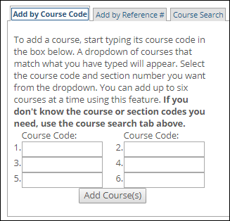 Add/Drop Courses Feature