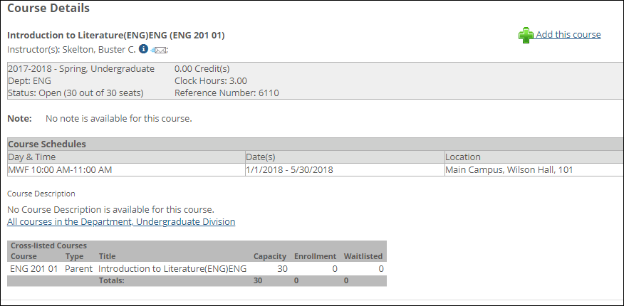 Add/Drop Courses Feature