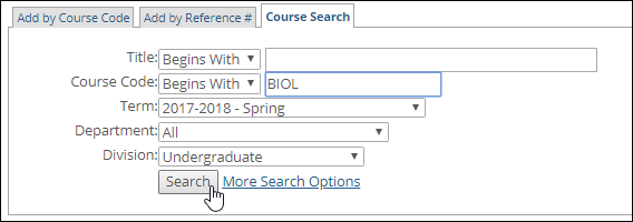 Add/Drop Courses Feature