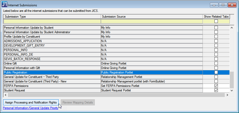 Public Registration Setup